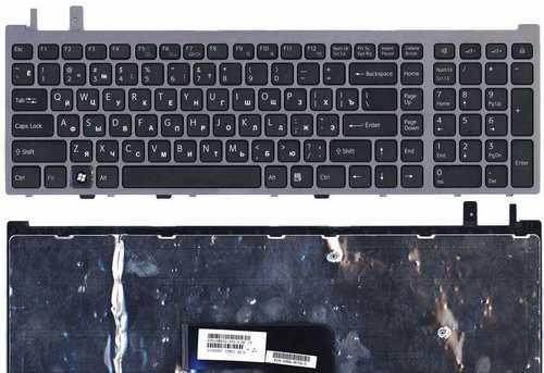 Клавиатура для ноутбука Sony VGN-AW черная с серой