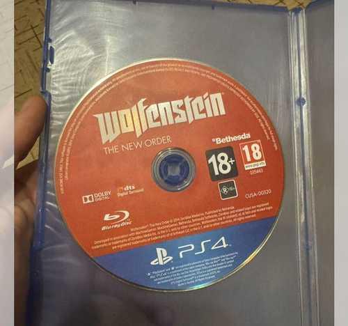 Wolfenstein the new order ps4 диск