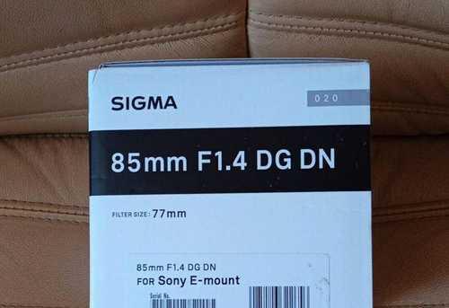 Sigma 85mm F/1.4 DG DN FOR Sony E-mount