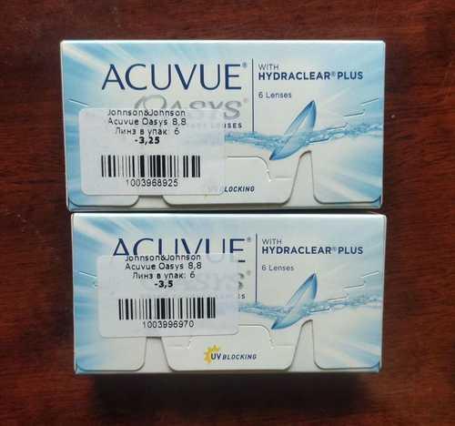 Линзы контактные acuvue oasys диаметр 8,8 на -3,5