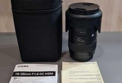 Объектив Sigma 18-35mm f1.8 Canon
