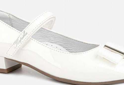 Капика нарядные белые туфли р31-34
