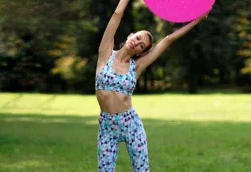 Yoga ball мяч гимнастический для йоги розовый
