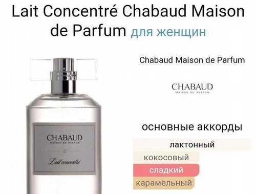 Chabaud Maison de Parfum Lait Concentré распив