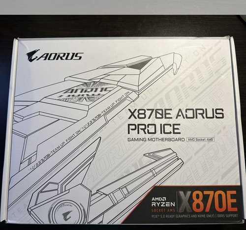 Gigabyte X870E Aorus Pro Ice белая новая на пломбе