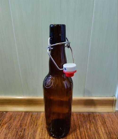 Бутылка стеклянная с бугельной пробкой