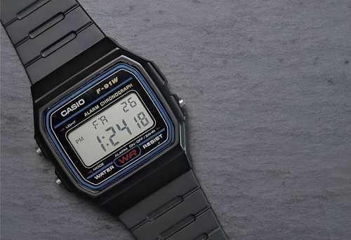 Новые часы Casio F-91W-1YEG