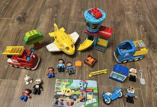 Lego duplo полиция,самолет, пожарная,техника