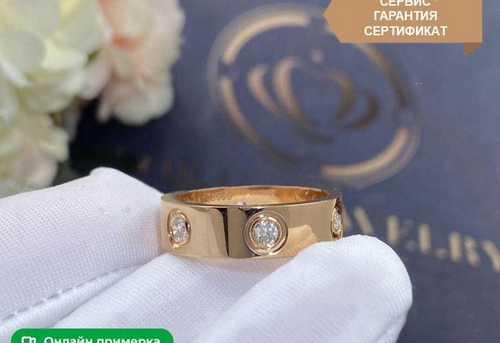 Кольцо Cartier золото, 6 бриллиантов 0,46ct