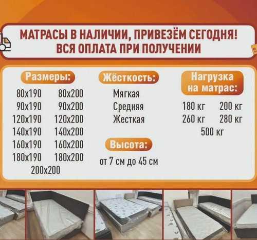 Матрас высота 19 см