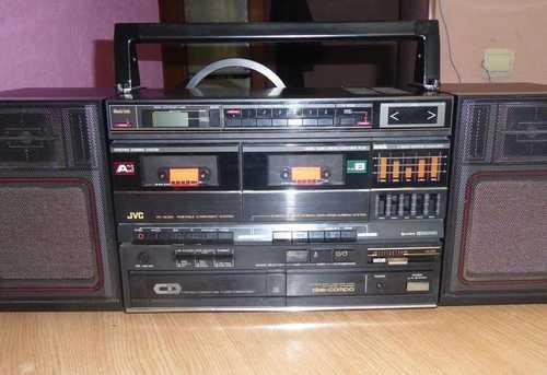 Редкая кассетная магнитола JVC PC-W320E (1987 год)