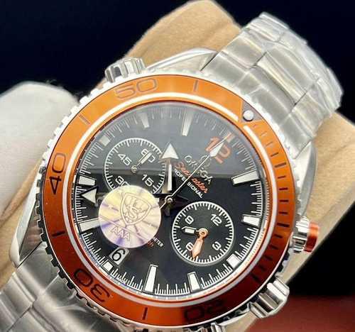 Мужсике часы Omega Seamaster Planet Ocean рыжий