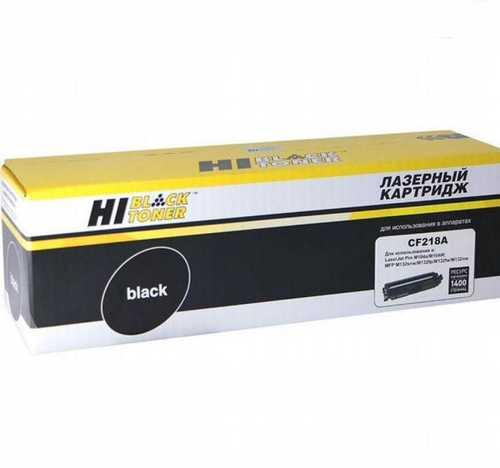 Черный, vt-71289, Картридж Hi-Black CF218A HP LJ Pro M104/MFP M132, 1,4K