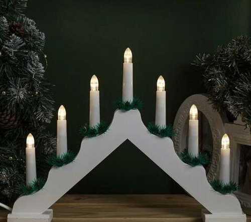 Светильник "Рождественская Горка" белое дерево
