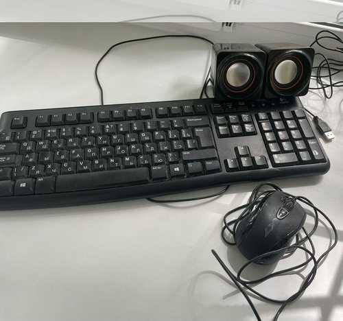 Клавиатура k120, мышь и колонки Cyber brand retail