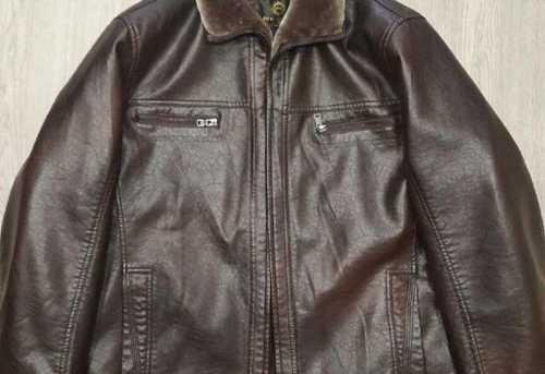 Кожаная куртка мужская 52 54