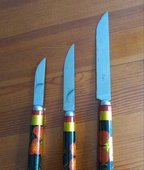 Кухонные ножи Хохлома новые 3 шт