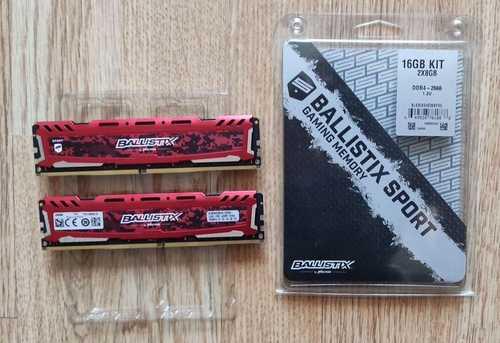 Оперативная память Crucial Ballistix Sport LT Red