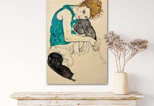 Картина маслом Эгон Шиле Сидящая женщина