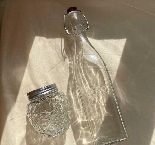 Посуда, банки и бутылка Kilner