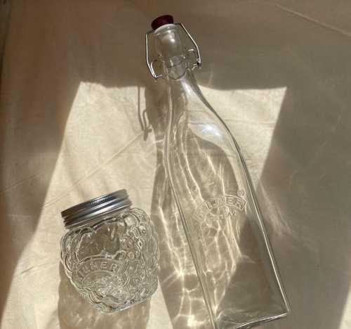 Посуда, банки и бутылка Kilner