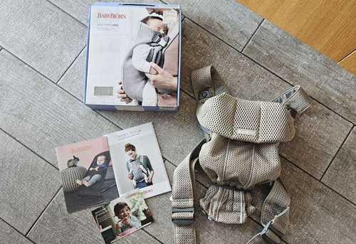 Рюкзак переноска BabyBjorn Mini Air Mesh Бежевый