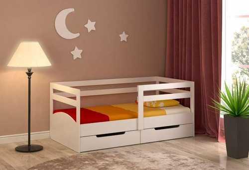 Кровать детская с ящиками и бортиком / Доставка