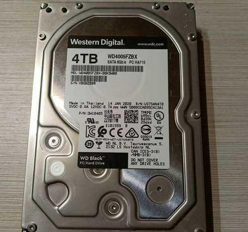 WD 4005fzbx 4Tb HDD 3,5 жёсткий диск