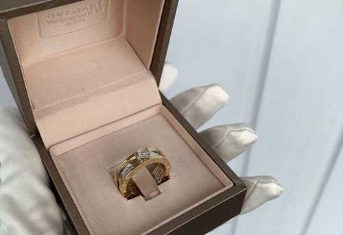 Золотое кольцо Булгари 7.71 гр 0.31 ct