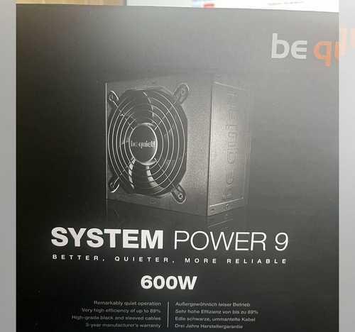 Блок питания be quiet system power 9 600W BN247 че