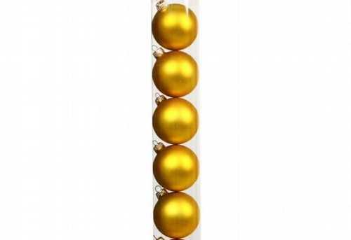 Набор шаров 65мм,6шт, золото матовый тн65206 (16шт