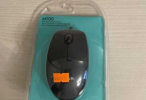 Мышь проводная logitech m 100