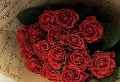 Необычные розы, испанский сорт, 15роз букет