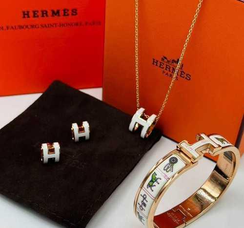 Серьги Кулон Браслет Hermes