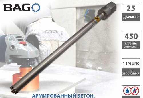 Коронка алмазная 25x450 Hilberg 1 1/4 UNC HD701