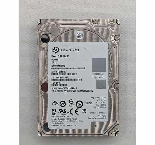 Жесткий диск ST600MM0009, Seagate, 600 Гб, SAS, 2