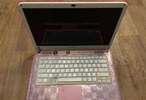 Розовый Ноутбук Sony viao