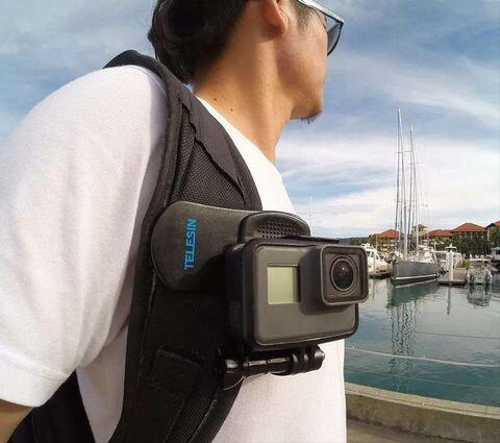 Telesin зажим на рюкзак и одежду для GoPro