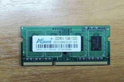 RAM SO-dimm Asint DDR3 1024/10600/1333