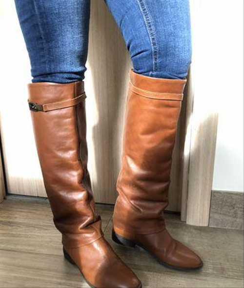 Сапоги zara Нат кожа