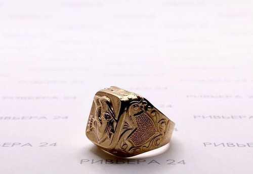 Золотое кольцо печатка 583 пробы