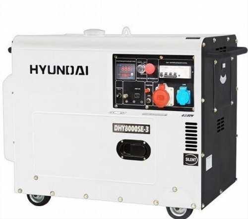 Дизельный электрогенератор Hyundai DHY 8000SE-3