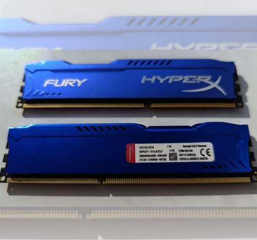 Kingston hyperx fury blue hx316c10f/8 8