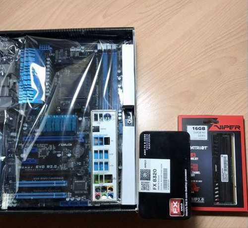 Mb asus M5A97 EVO R2.0+cpu FX8320+DDR3 16Gb1866Mhz