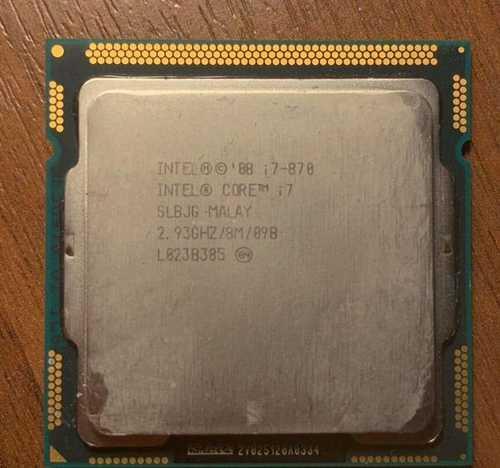 Процессор intel core i7-870