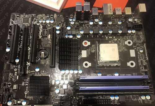 Материнская плата asrock 970pro3+amdfx6300+24gb