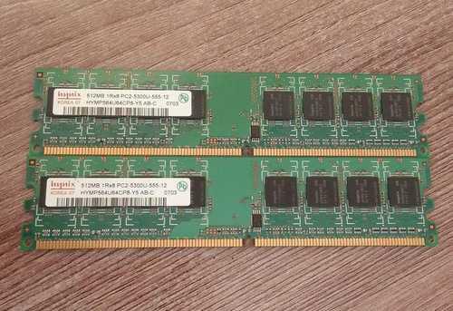 Модуль памяти DDR2 512MB Hynix hymp564U64CP8-Y5