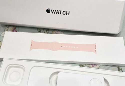 Коробка apple watch se gold alu pink