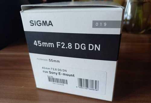 Sigma AF 45mm f/2.8 DG DN E-Mount Sony Full Frame