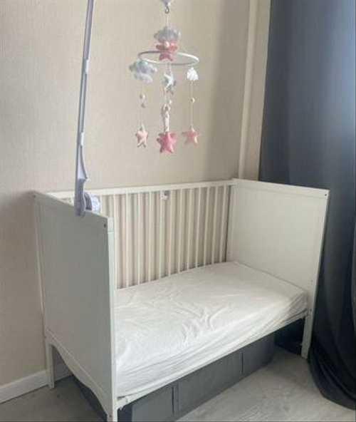 Кровать детская IKEA кроватка с матрасом
